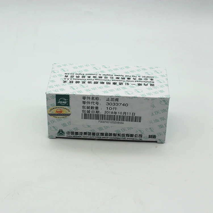 Original Diesel Spare Parts for Cummins Engine Check Valve 3033740