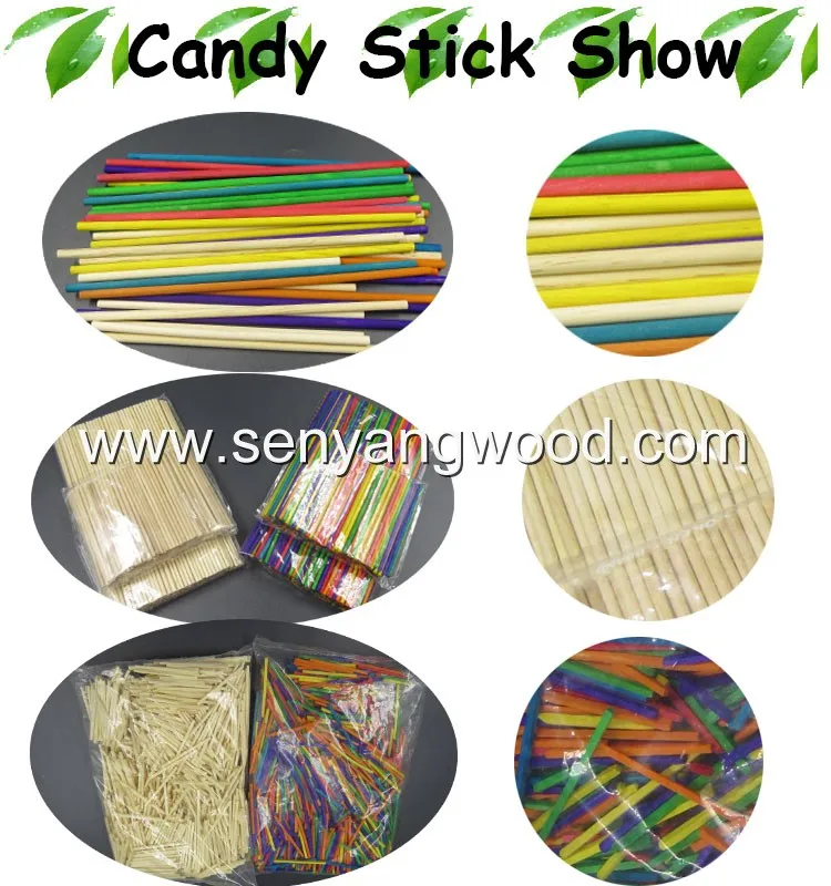 Wooden Round Ice Cream Sugar Popsicle Sticks With Colorful Type - Buy ...