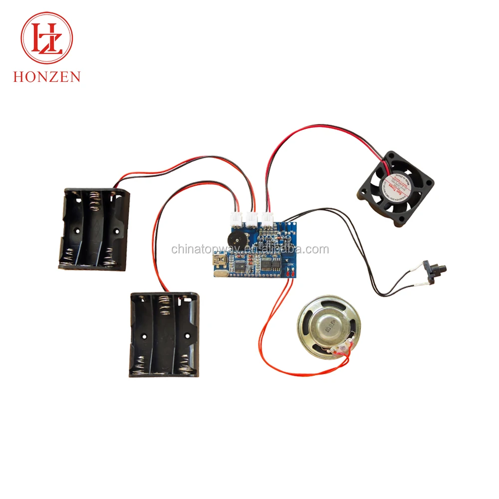 Motion Sensor Programmable Dc Cooling Fan Usb Mp3 Recordable Music Chip ...