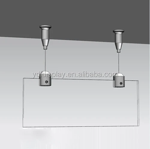 Stainless Steel Cable Wire Ceiling Hanging Signage Display System - Buy ...