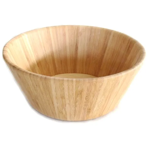 Salad Soup Wooden Bamboo Bowl Set - Sustainable & Durable