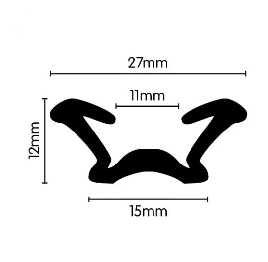 Boat Windshield Weather Stripping - Durable Rubber Gasket