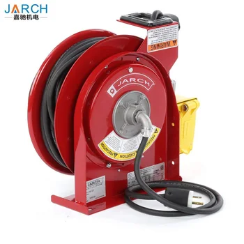 Dual Outlet Cable Reel Retractable Electric Spring Driven Cord Reel For ...