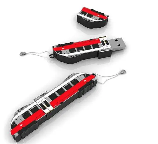 Customized PVC USB Stick - Train Shaped Flash Drive