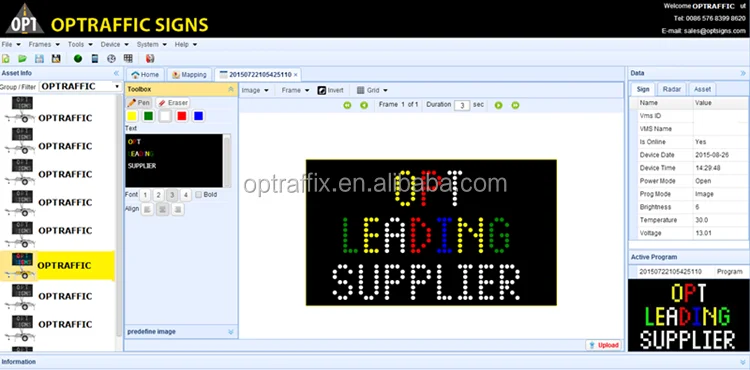 Oem Vehicle Mounted Outdoor Led Screen Traffic Safety Dynamic Message ...