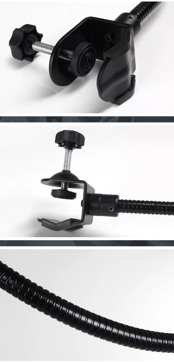 Photography Lighting Stand Clamp Flash C Clamps Spring Clamp With Flex ...