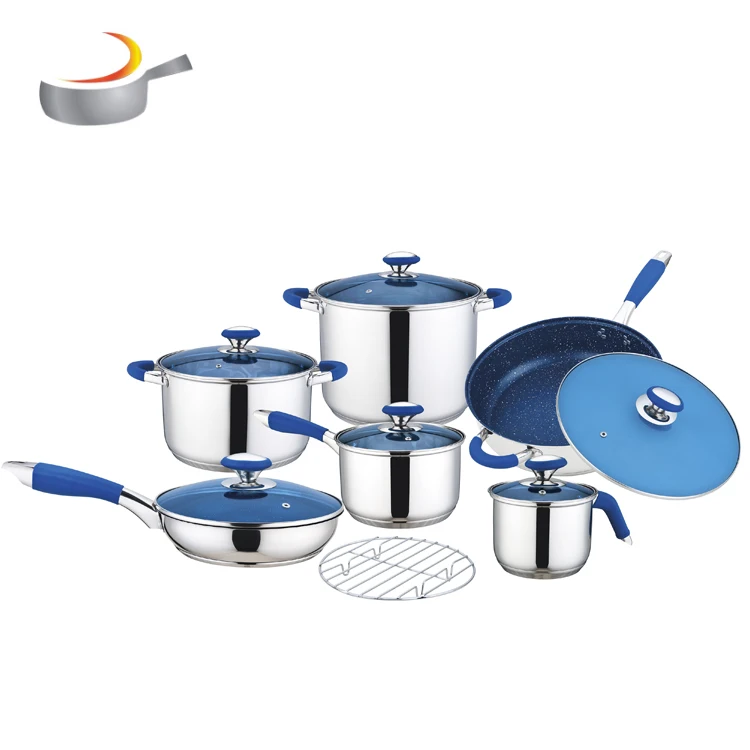 Cheap New Style 13 Pcs Pyrex Glass Cooking Pot Stainless Steel Russian ...