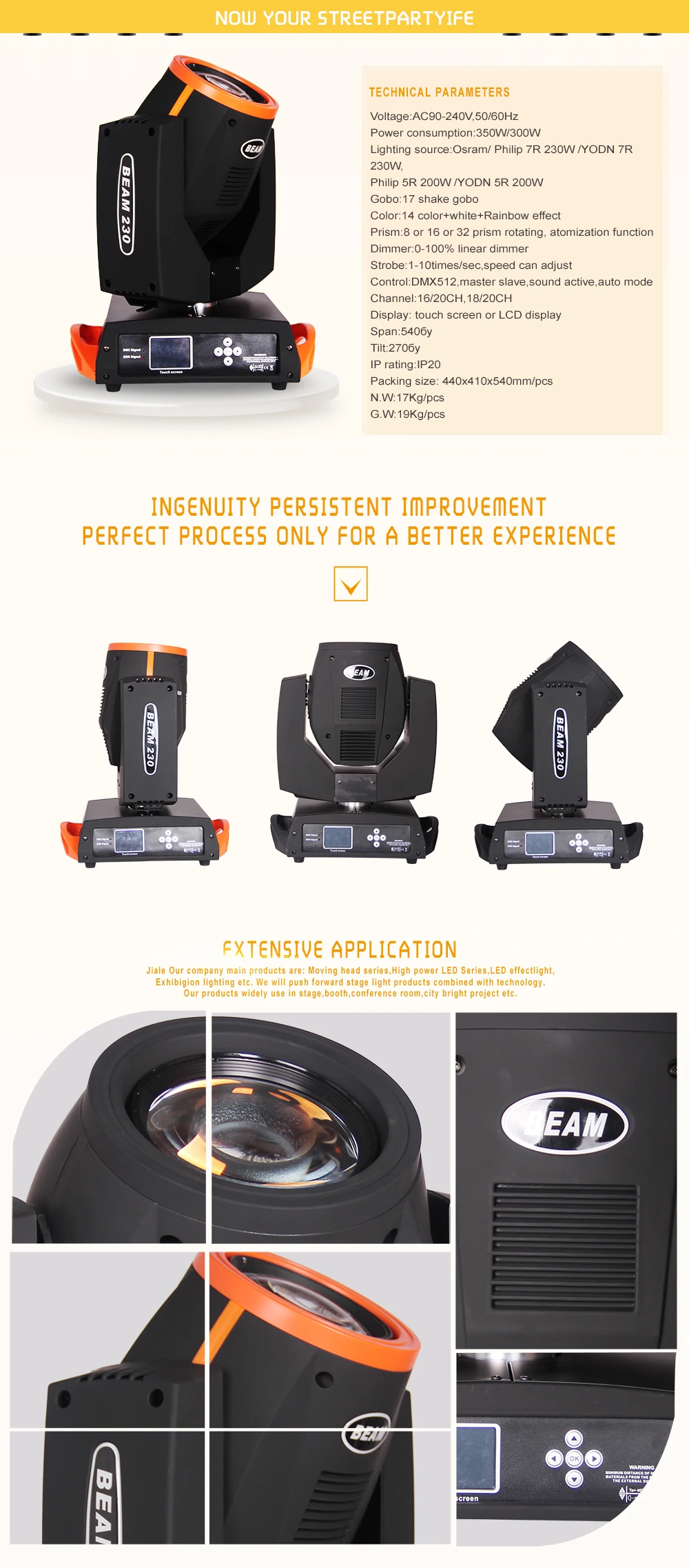 4pcs 230w Sharpy 7r Beam Moving Head Light On Sale 215us$ - Buy Beam ...