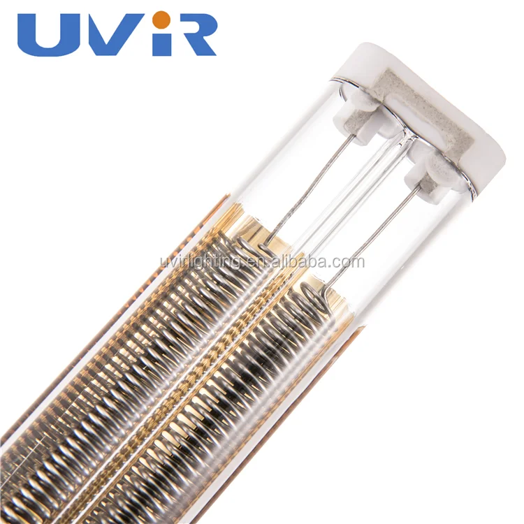 Quartz Tube Halogen Solar Powered Heat Lamp 2KW Medium Wave Twin Tube ...