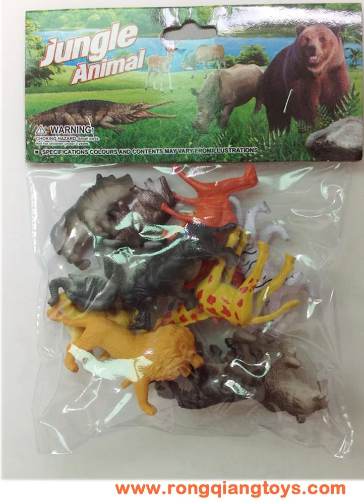 12pcs Mini Jungle Adventure Animals Set Toy An99962c262-1 - Buy Jumping ...