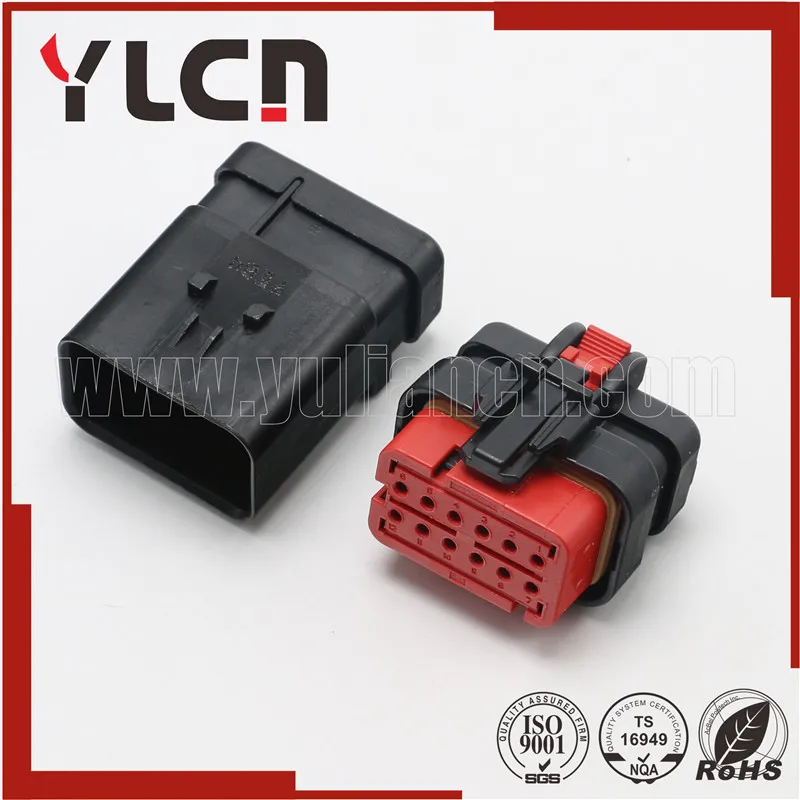 776438-1 Auto Male Female Sealed Pa66 Waterproof 12 Pins Amp Connector ...