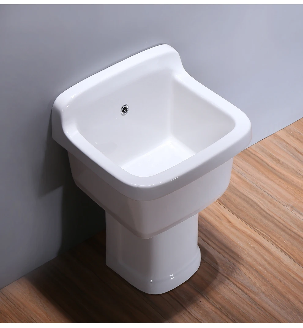 KD-02MB Vintage Ceramic Mop Wash Basin - Durable & Stylish
