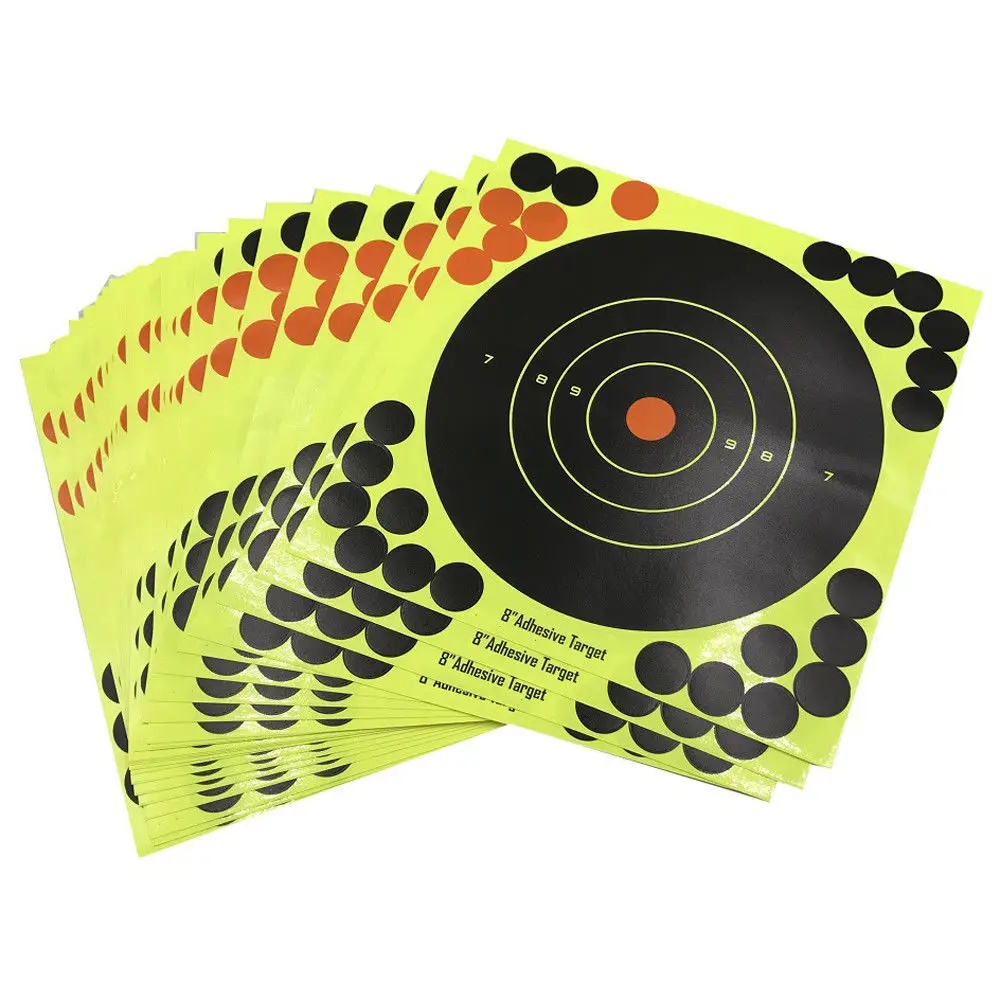 8" Shooting Targets Adhesive Splatter Reactive Glow Targets 280 Patches ...