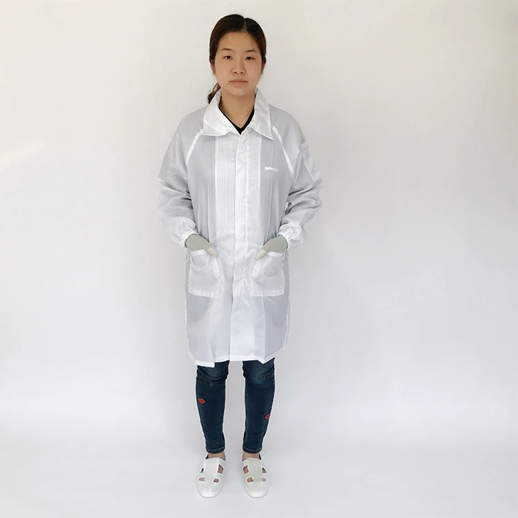 Custom Dustproof Antistatic Clothing Cleanroom Smock Suits Gown Esd Clothes - Buy Esd Smock ...