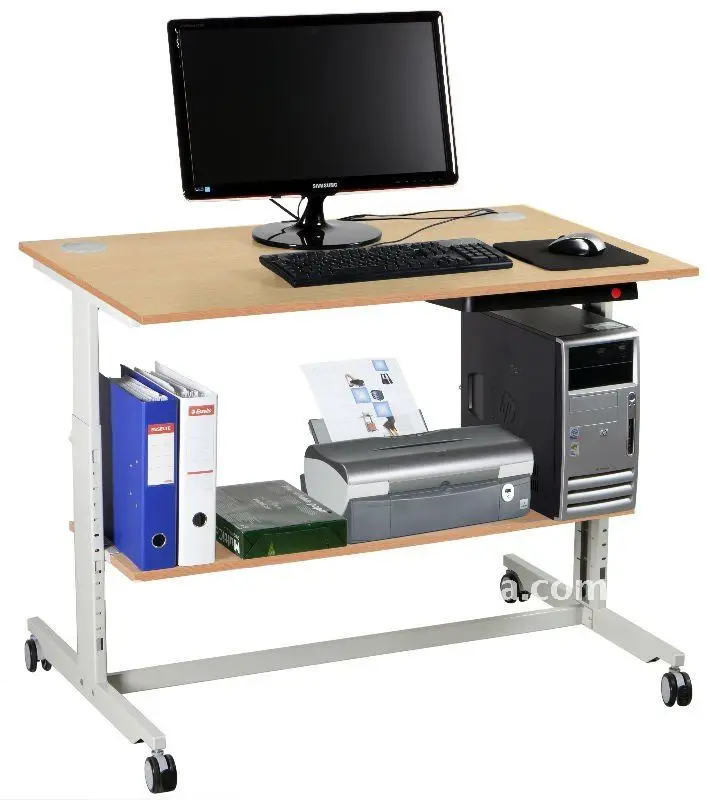 Computer Desk with Wheels - Versatile and Adjustable