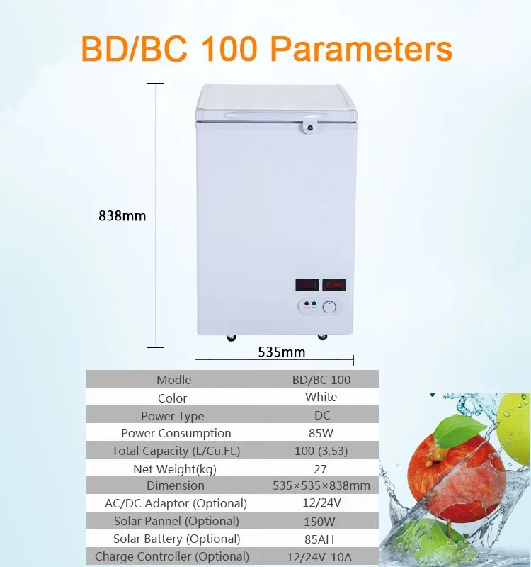 BD BC 100 litre fridge solar freezer - Coowor.com