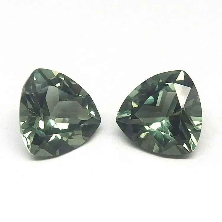 Factory Price Lab Created Trillion Cut Green Spinel Gemstone - Buy ...