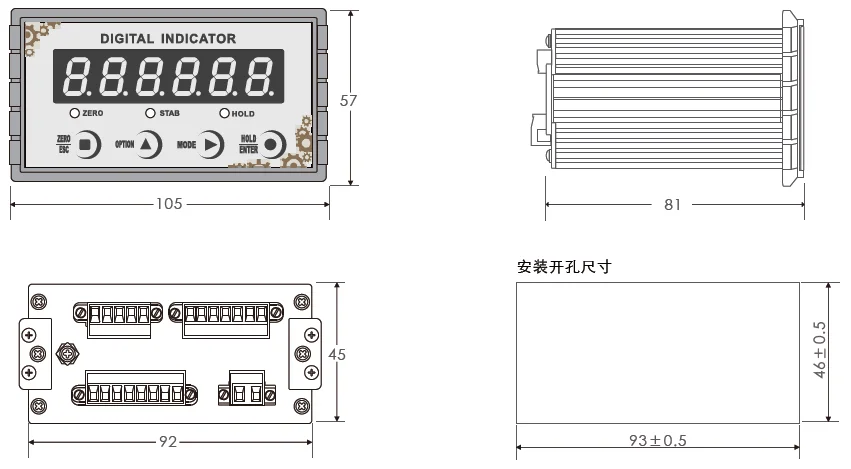 Lz-80m Load Cell Digital Control Transducer Indicators Weighing Indicator With Aluminum Cover ...