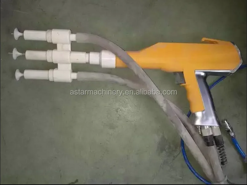 Three Nozzles Electrostatic Powder Coating Gun - Buy Powder Coating Gun ...