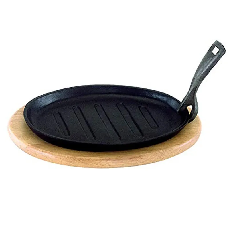 Oval Cast Iron Sizzling Dish Sizzling Plate Cast Iron Sizzling Serving ...