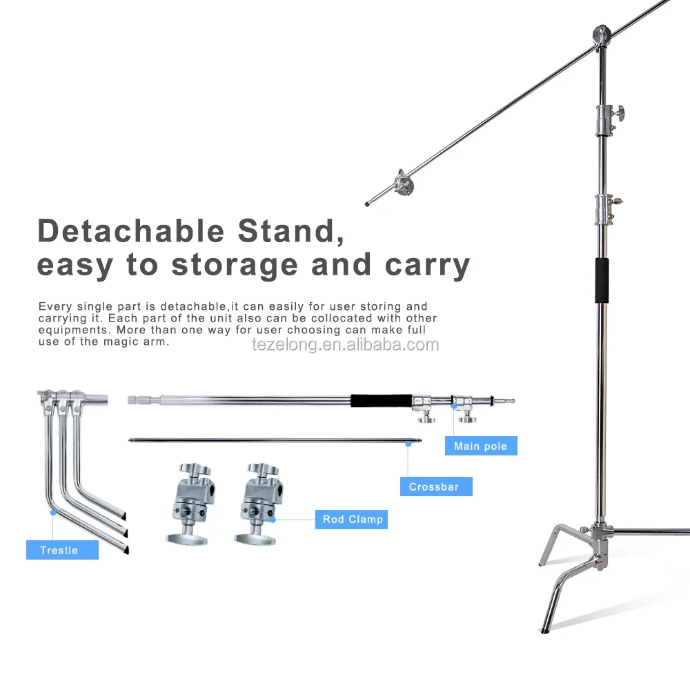 Strong Metal C Stands Detachable Light C-stands + Gobo Arms Boom Arm ...