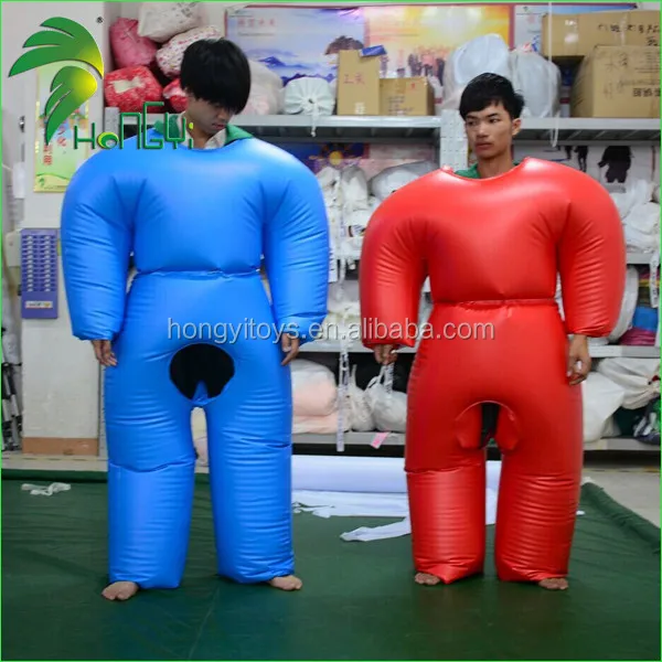 Customized Personal Bodysuit,Pvc Air Red And Blue Fat Costumes,Hongyi ...