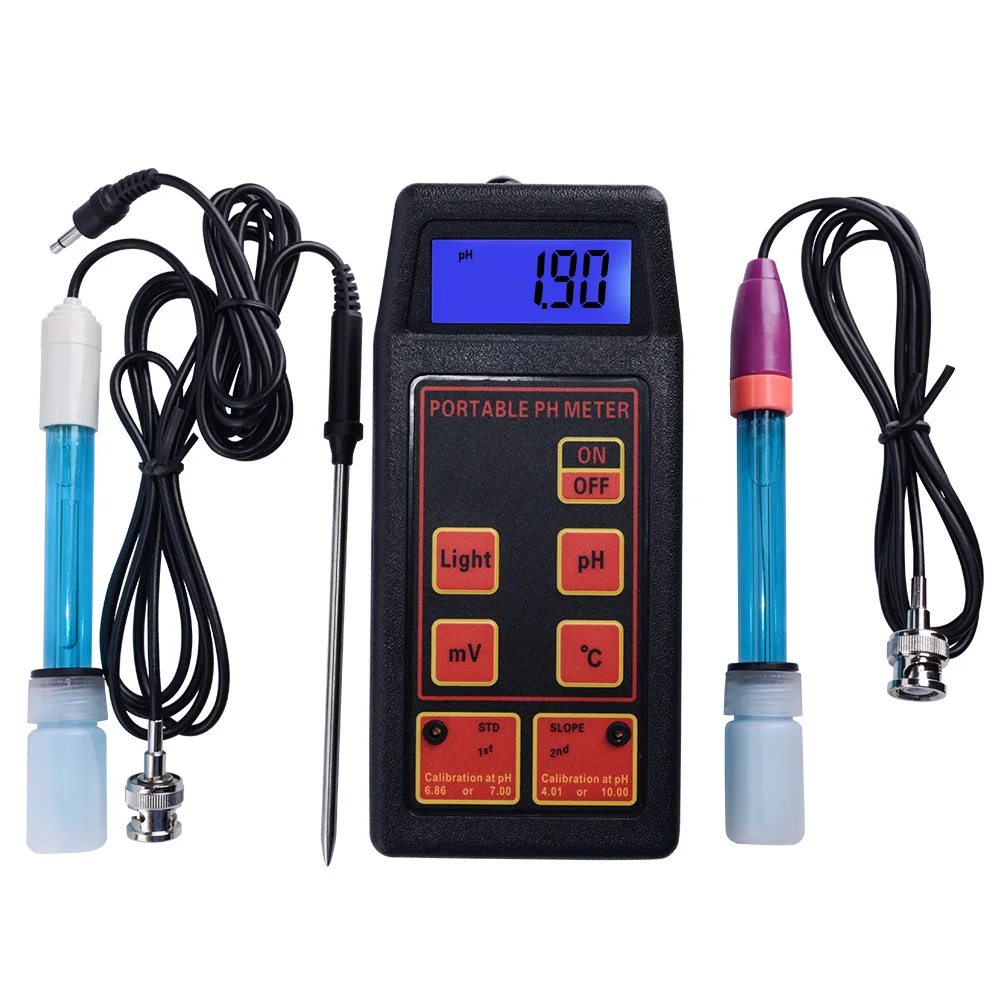 Yieryi 3-in-1 High Accuracy Portable Ph/mv/temp Meter + Replaceable Ph ...