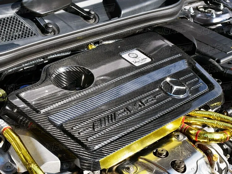 2013-2016 Oem Style Dry Carbon Fiber Engine Cover For Mercedes Benz A ...