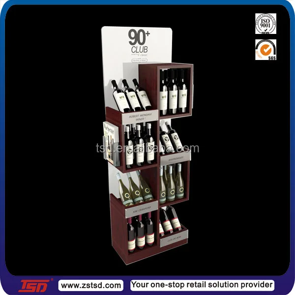 Custom Fashion Floor Standing Liquor and Wine Display Cabinet Shelf for ...