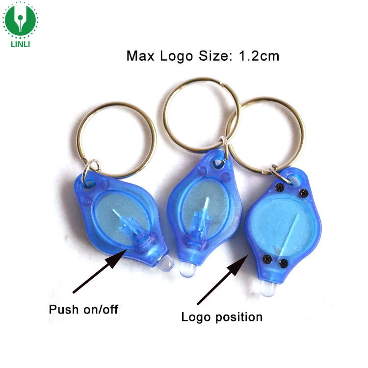 Logo Customized Mini Promotional Uv Led Flashlight Keychain Keyring ...