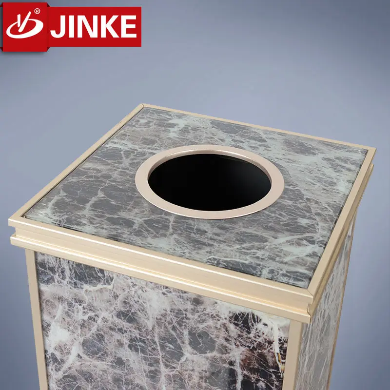 Stainless Steel Airtight Trash Can,Granite Stone Decorative Lobby Ash ...