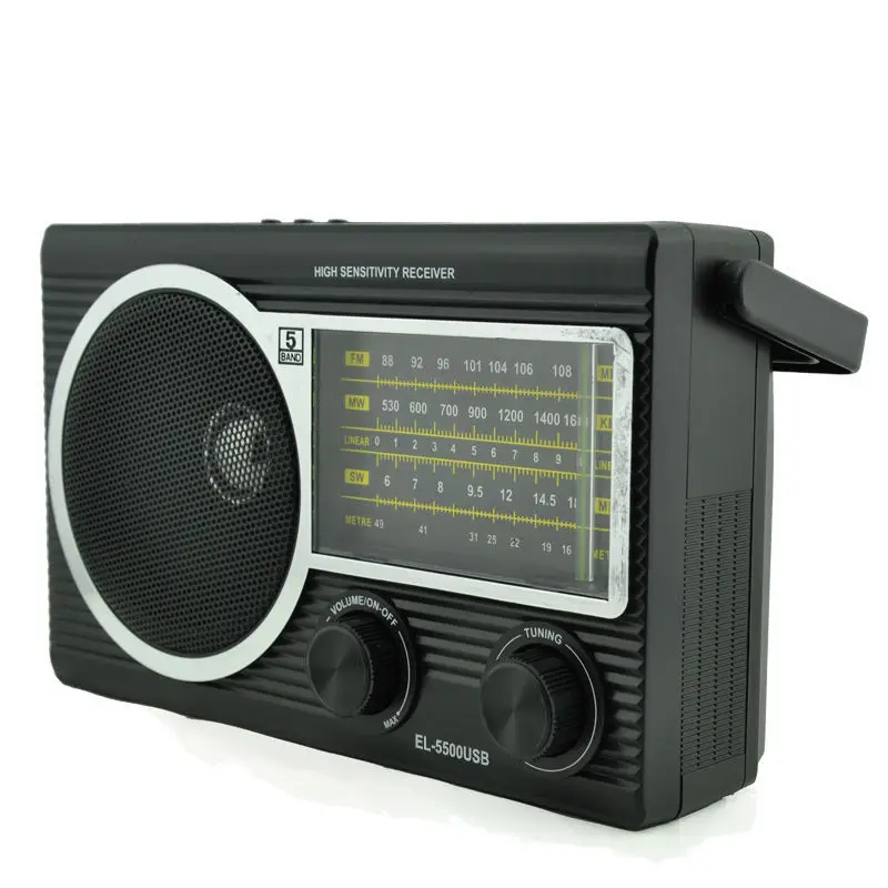 High Sensitivity Usb/sd Mp3 Player Fm Mw Sw Portable Radio World Band ...