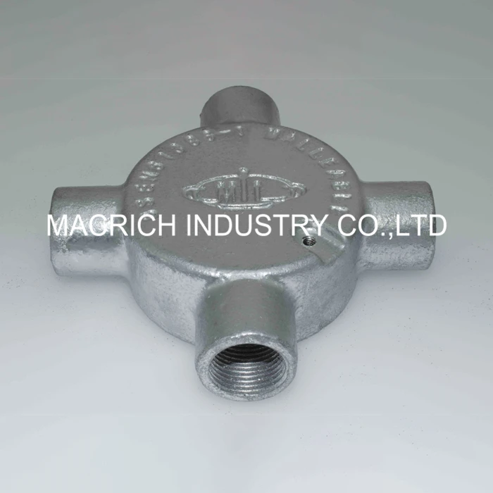 BS 4568 Intersection Electrical Conduit 4 Way Circular Box