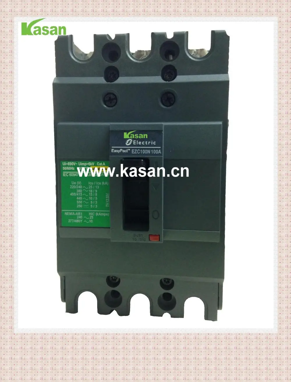 3p 100a Ezc100n Mccb Moulded Case Circuit Breaker - Buy Mccb,Ezc100n ...