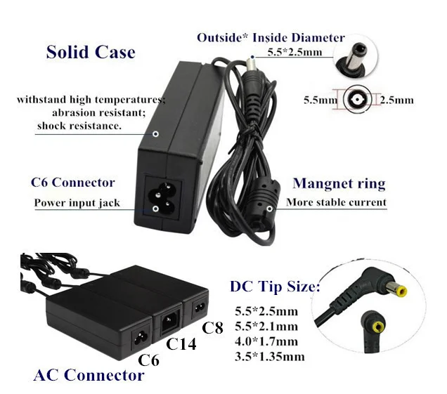 Rohs Ce Fcc Adapter 48v 2.5a Led Universal Power Adapter Supply 5 Volt ...