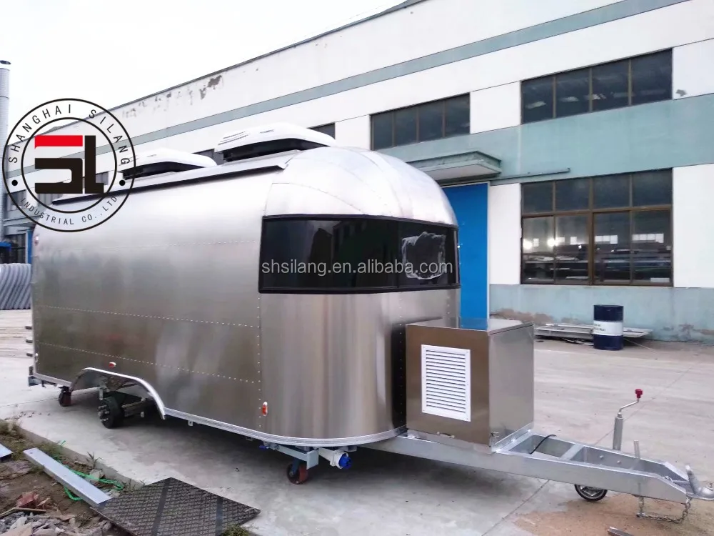 Fully Equipped Aluminum Towable Food Truck with Mobile Kitchen Pizza ...