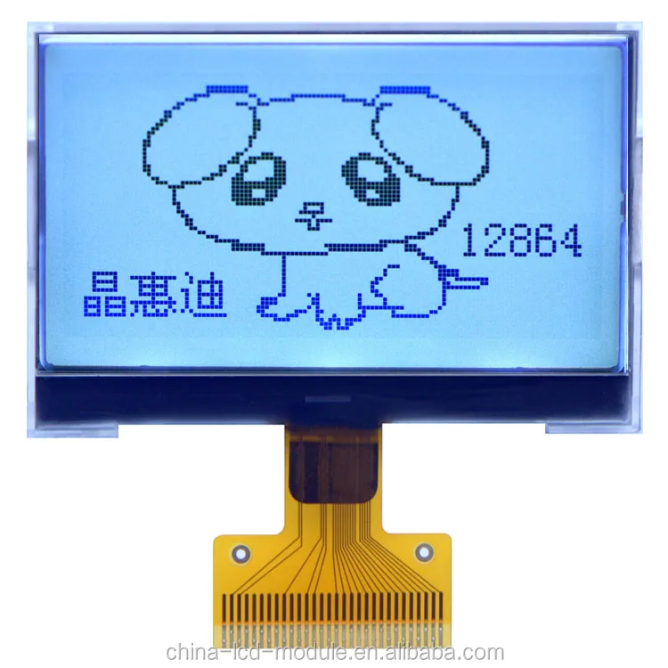 JHD12864-G472BTW-G Monochrome LCD 128X64 Module