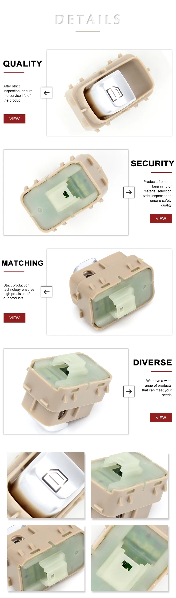 Good Quality 2139050309 Power Window Switch For Cars For Benz ...