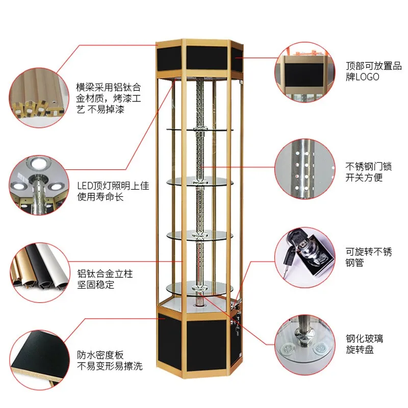 Rotating Showcase Rotating Glass Showcase Rotating/jewellery Showcase ...