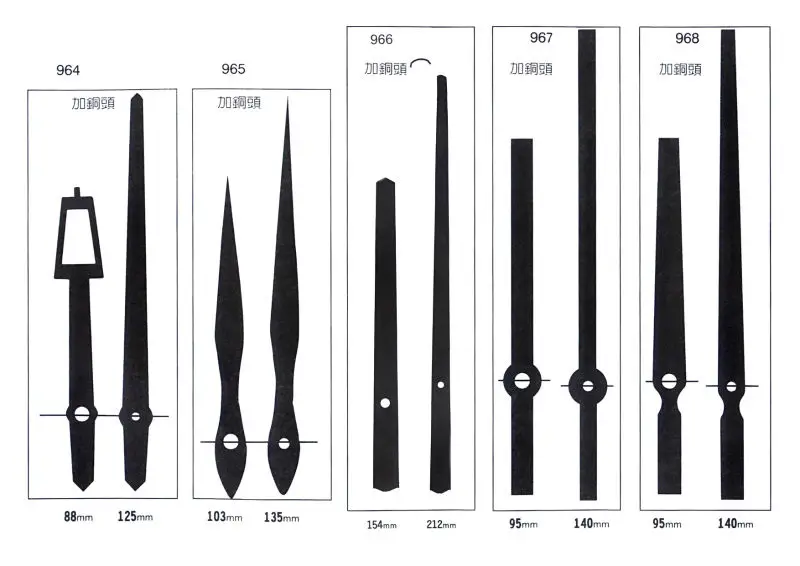 Shop Our Selection of Metal Clock Hands - Perfect for Any Clock