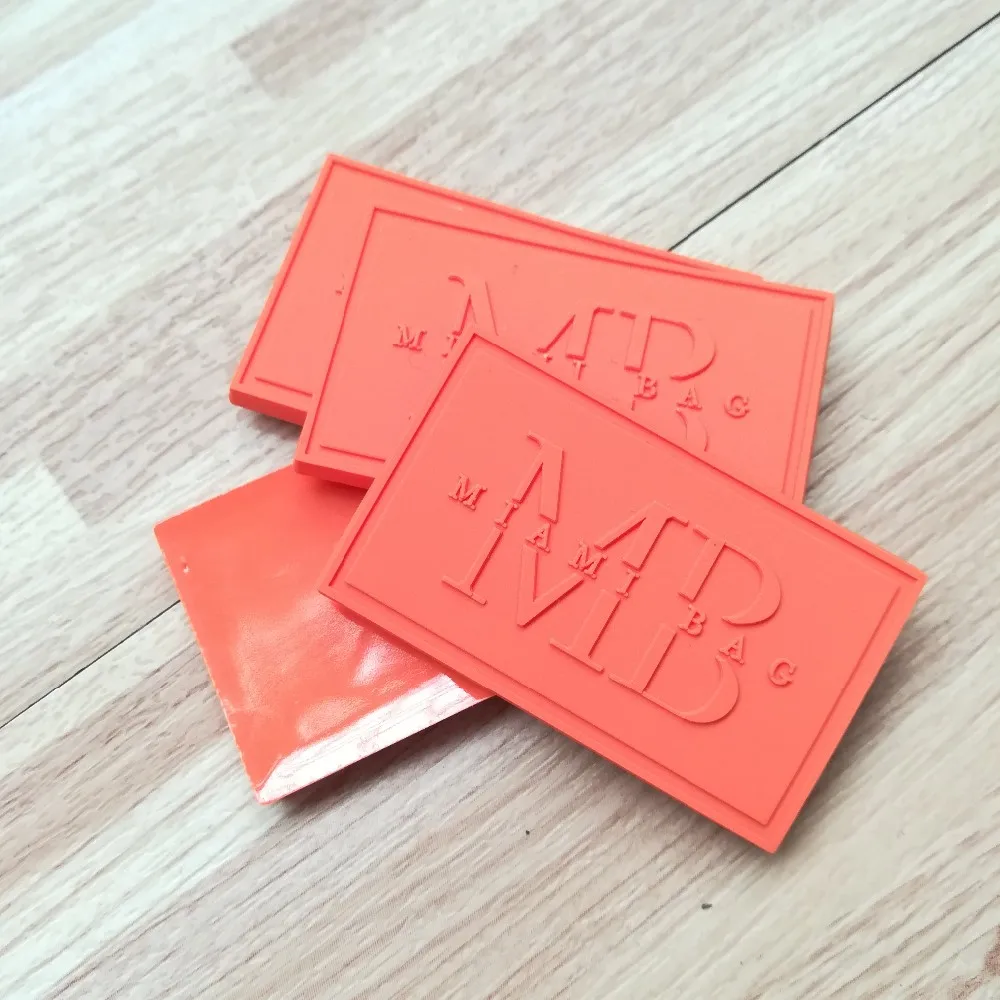 Custom Clothing Rubber Patches - Embossed Logo Labels