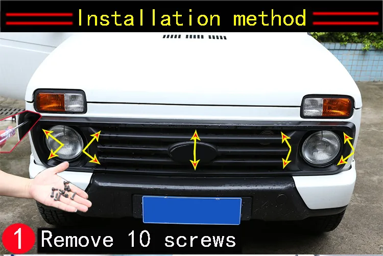 2pcs Metal Front Headlights Protector Frame Trim for LADA NIVA