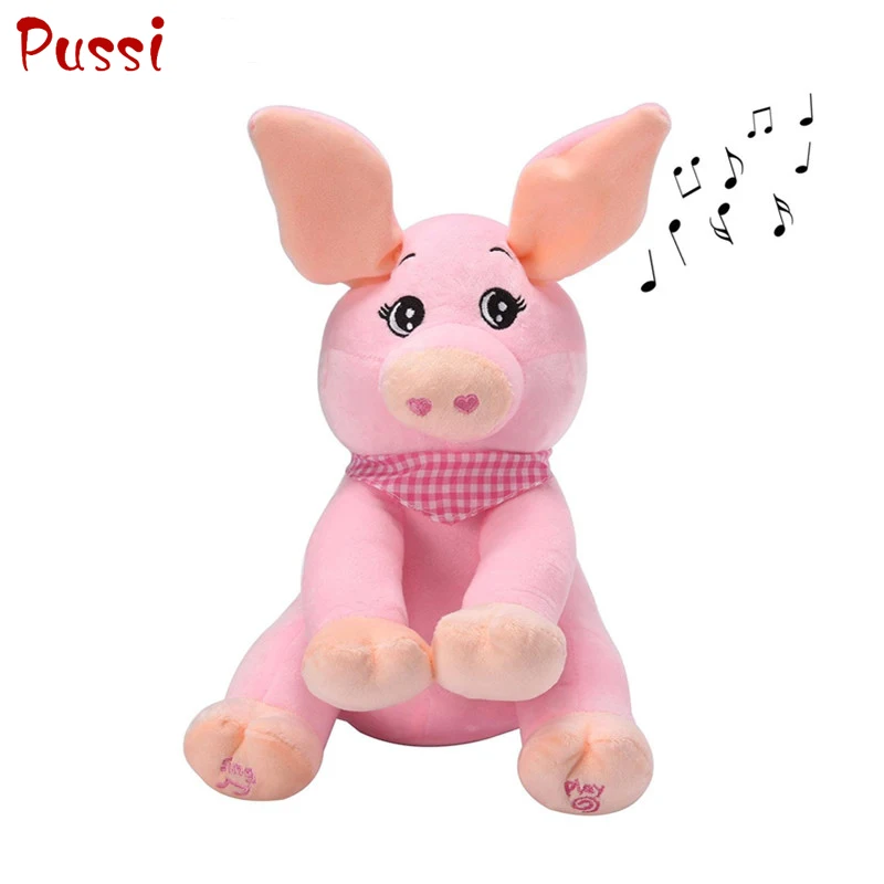 Interactive Talking And Singing Pink Fluffy Cute Stuffed Pig Plush Toy ...