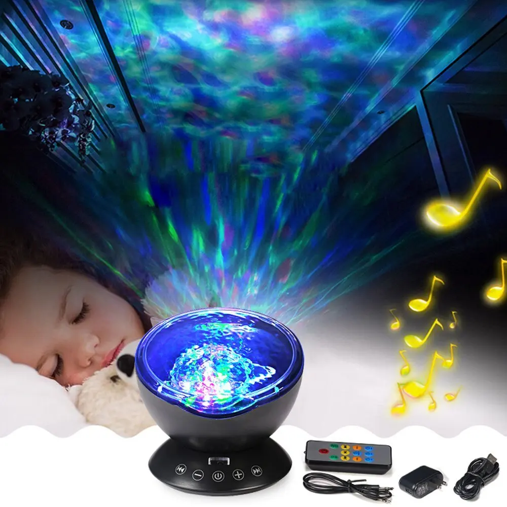New Ocean Wave Projector With Music Player Blue Sea Daren Waves ...