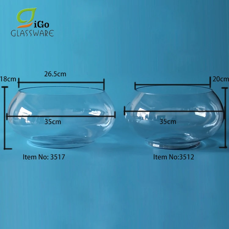 Bowl Shape Decorative Unique Glass Fish Bowl 14" Inch| Alibaba.com