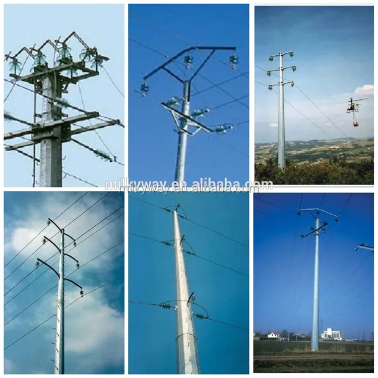 Galvanized Steel Octagonal Electric Pole - Buy Galvanized Steel ...