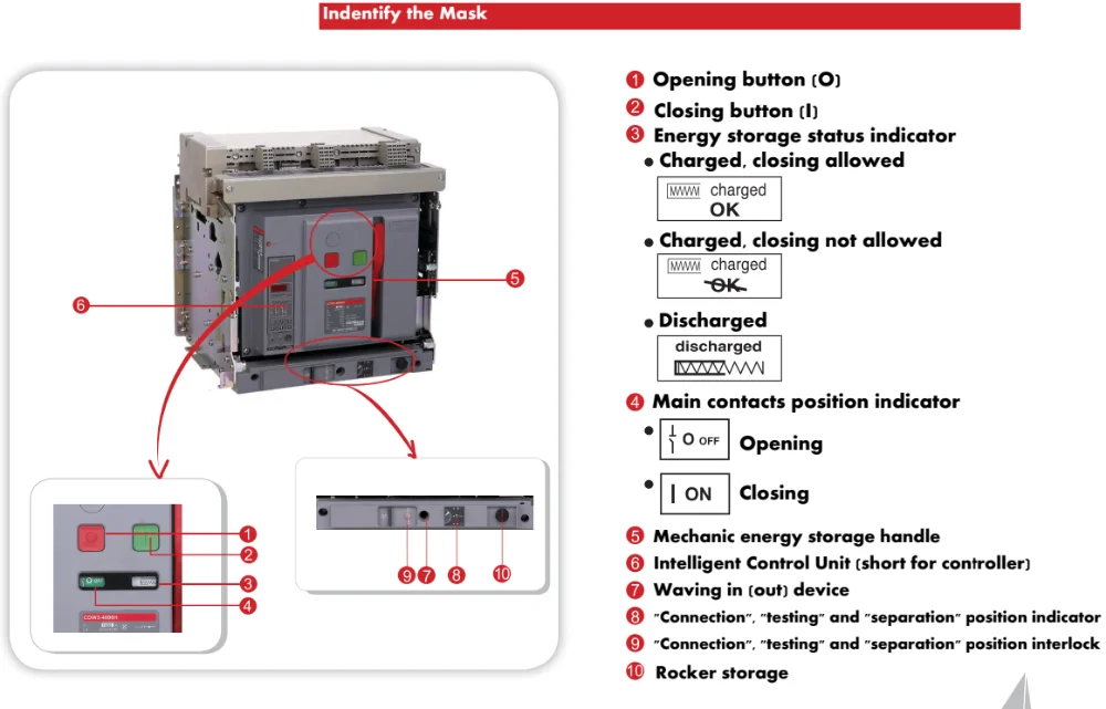 Delixi CDW3 Fixed Type Air Circuit Breaker ACB 1250A