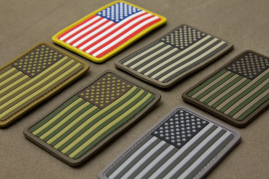 High Quality Hook And Loop Soft Rubber Pvc Usa American Flag Patch ...