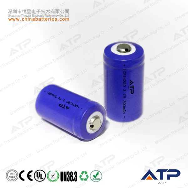Wholesale Cheap 14280 Li-ion Battery Pack 3.7v 300mah / Lithium Ion ...