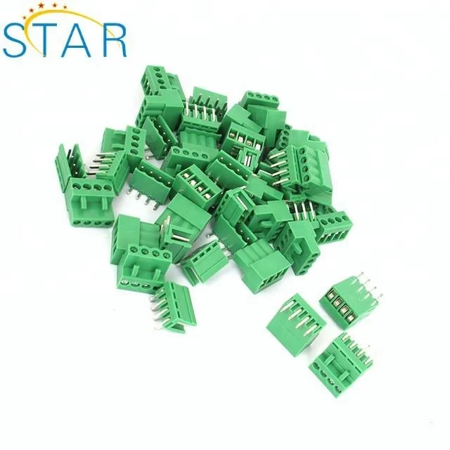 Factory Suppliers Nylon Male 2 Pin 4 Pin PCB 5.08mm Pitch Brass Terminal Block 300V 10A ...